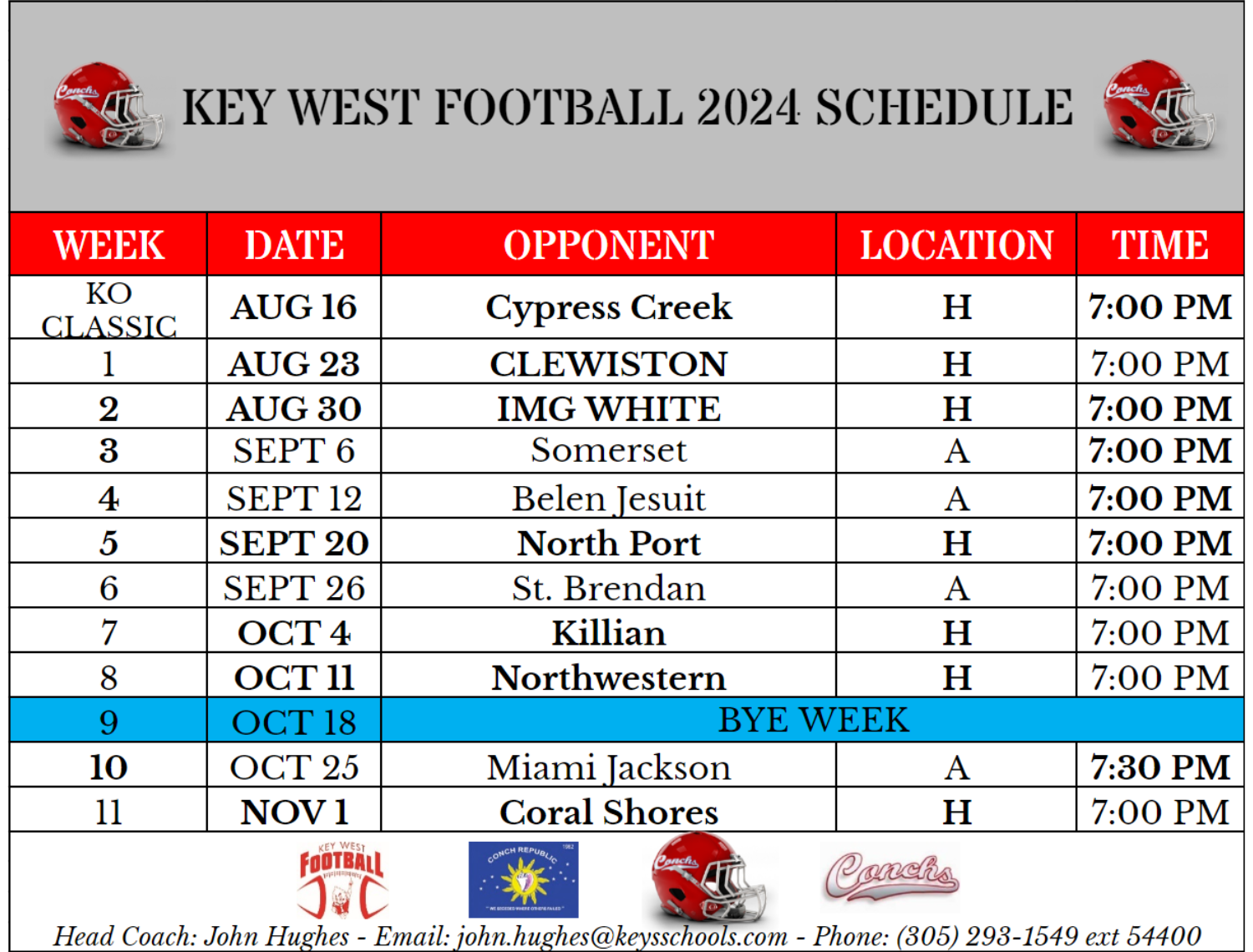 Conch Football | The Zone 97.7 | Sports Radio for the Florida Keys ...